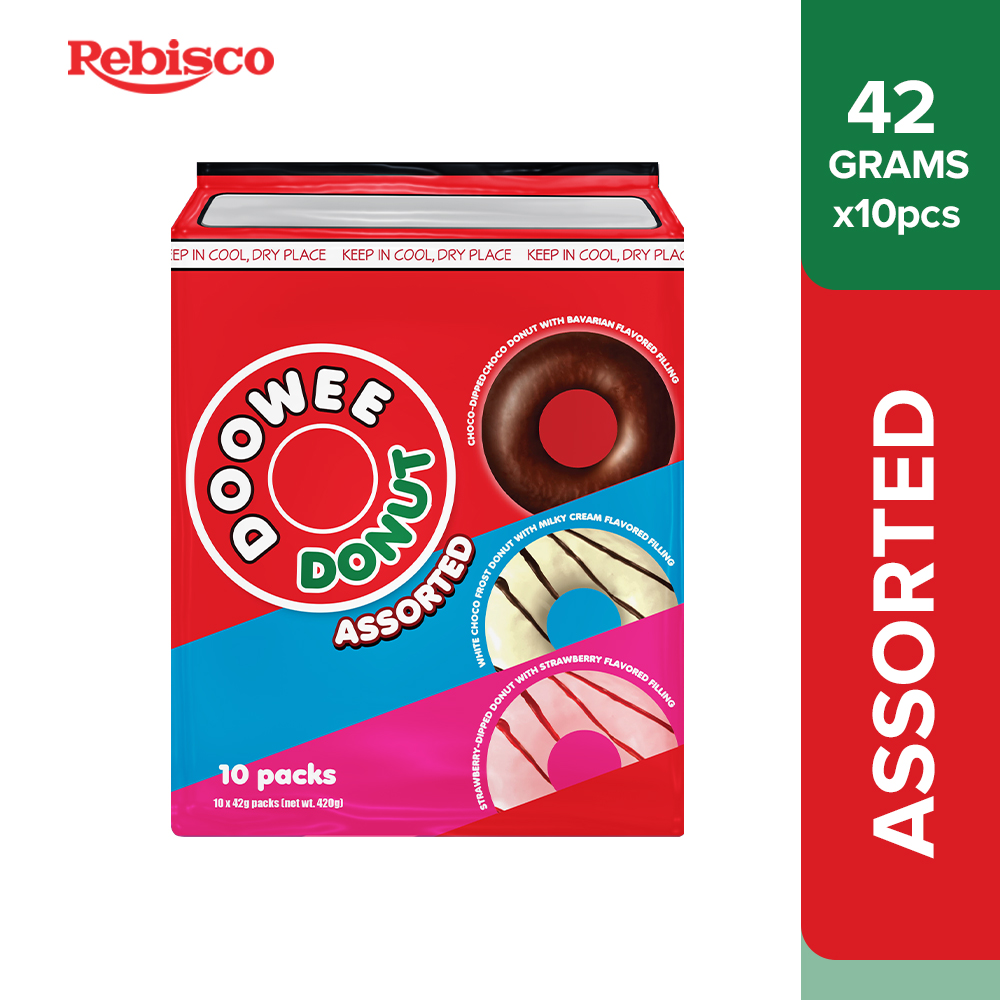 Doowee Donut Assorted 42g x 10pcs | Lazada PH