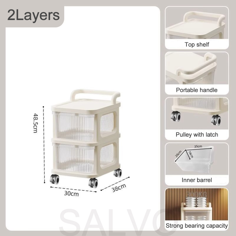 SALVO 2-5 Layers Storage Cabinet Organizer Transparent Kitchen Storage ...