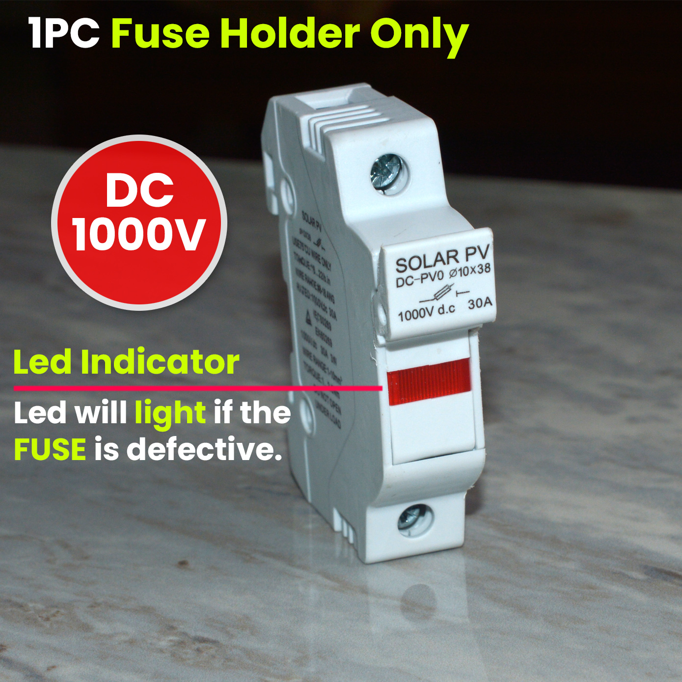 Pv Fuse Solar DC Fuse Holder CE TUV Solar PV 30A/20A/15A 1000V DC ...
