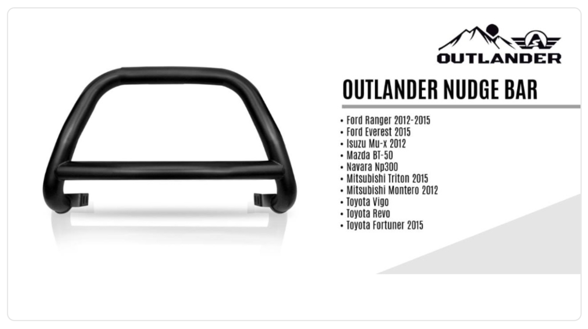 Nissan Navara NP300 2015-2020 FRONT NUDGE BAR / BULL BAR OUTLANDER ...