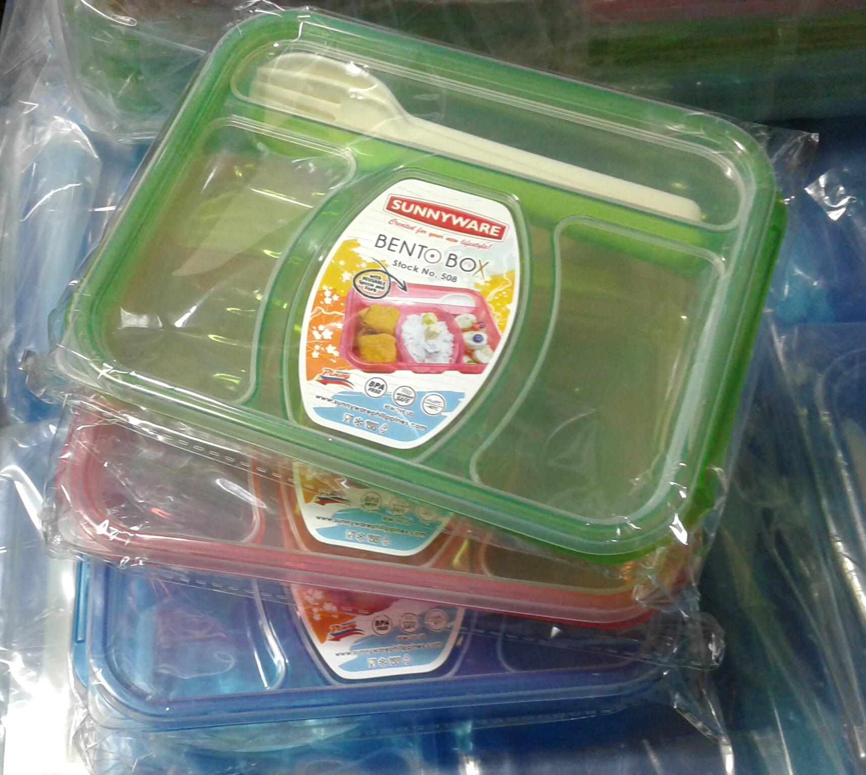 1pc Sunnyware 508 Bento Box /Lunch Box w/ Reusable Spoon & Fork | Lazada PH