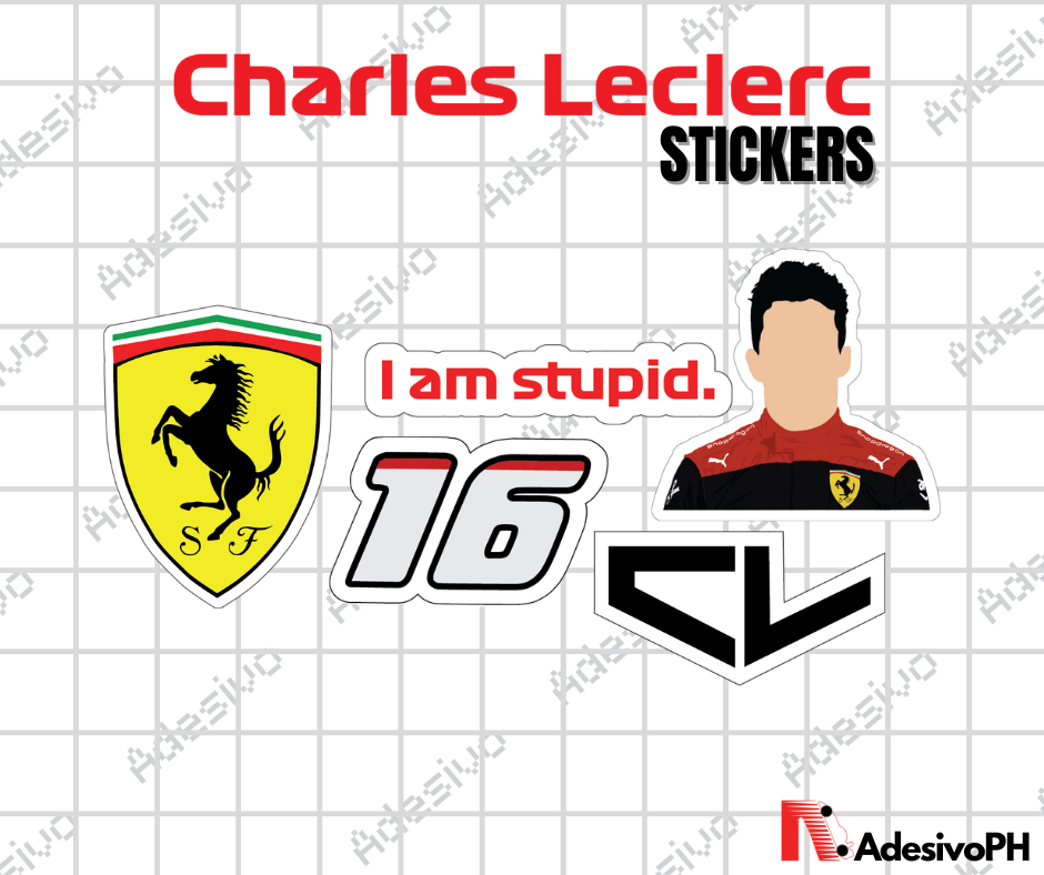 Charles Leclerc Sticker Pack / GLOSSY / MATTE / HOLOGRAPHIC RAINBOW ...