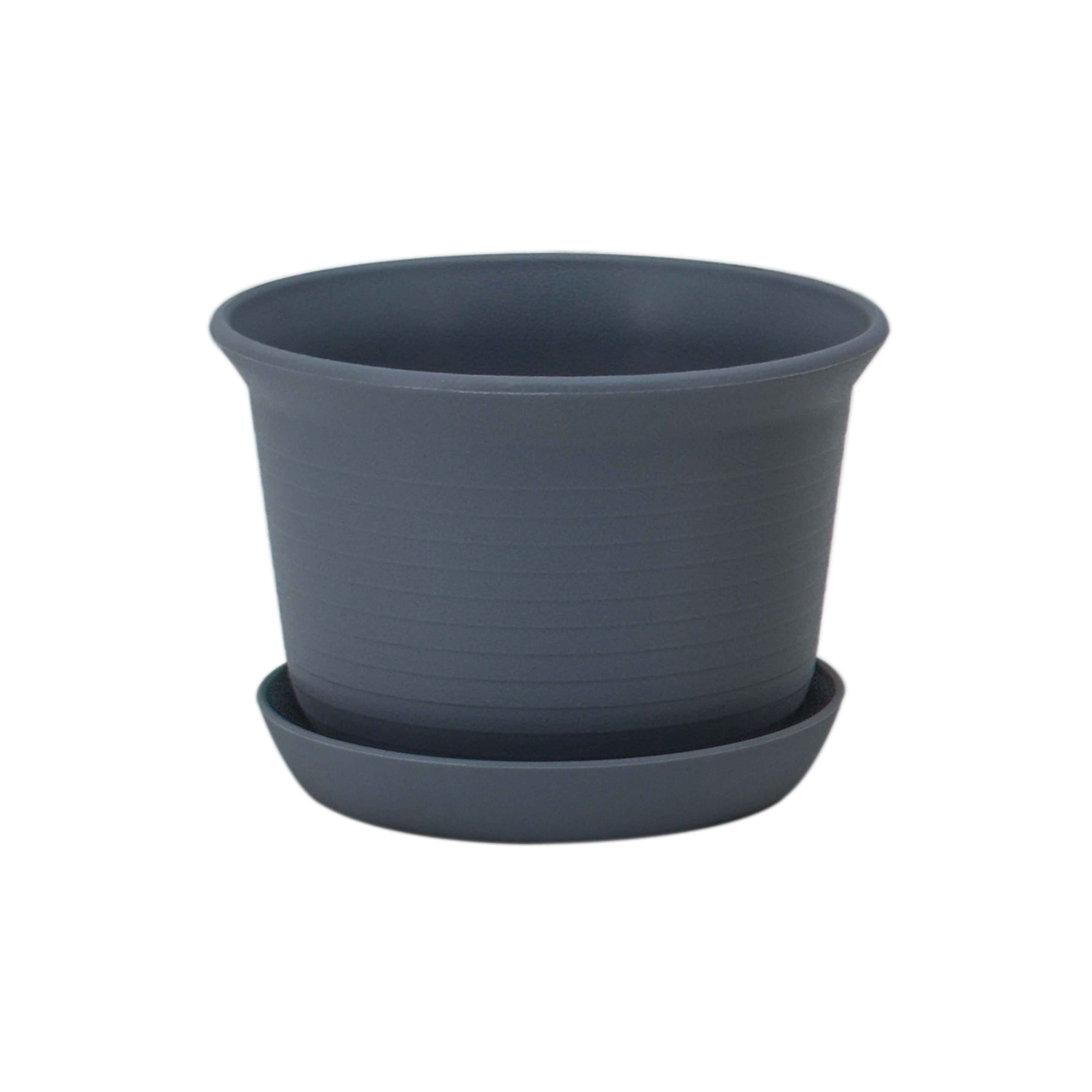 Grand Living Plant Pots with Saucers 4.5inch Round Classic Color, Root ...