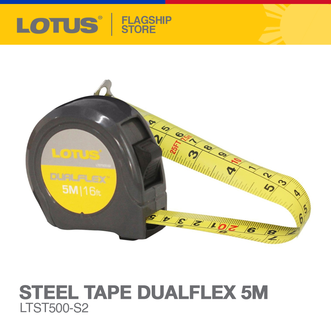 Lotus Steel Tape Dualflex 5m LTST500-S2 - Measuring Tools | Lazada PH