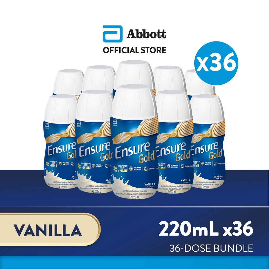 Ensure Gold HMB Vanilla Liquid Drink 220ml RPB For Adult Nutrition Bundle of 36 | Lazada PH