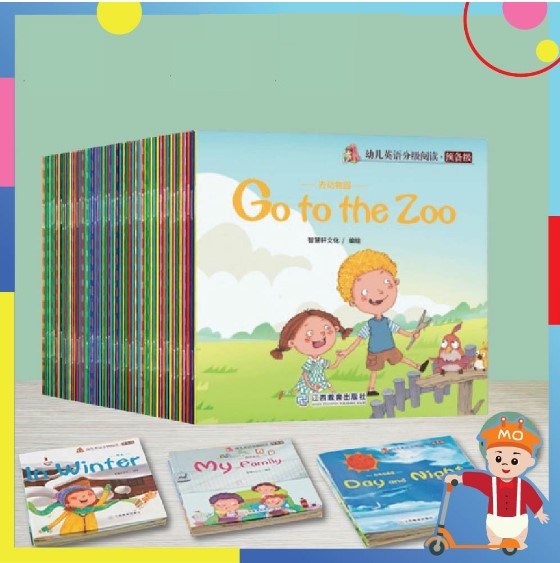 60 Books Kids Early Learning Story Books Set Full Color Coated Paper ...
