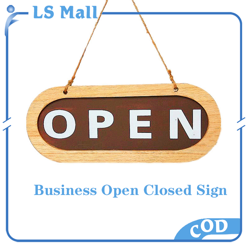 Wooden Store Open and Closed Business Sign 2 Sided Reversible Open ...