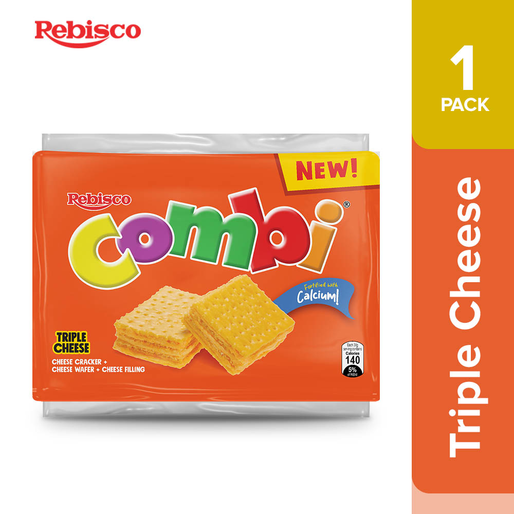 Combi Triple Cheese Cracker Sandwich 28.3g x 10pcs | Lazada PH