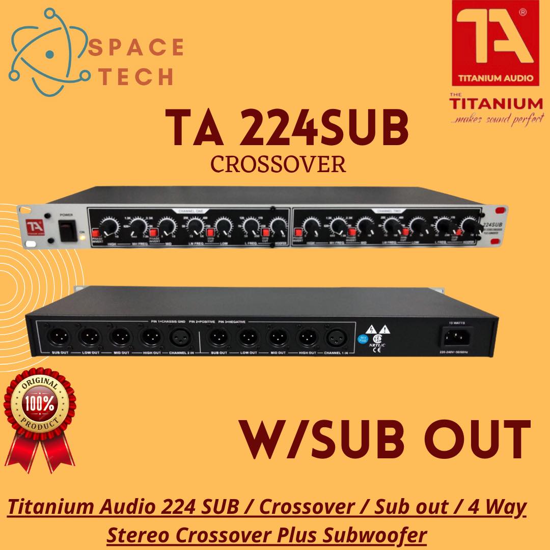 Titanium Audio 224 SUB / Crossover / Sub out / 4 Way Stereo Crossover ...