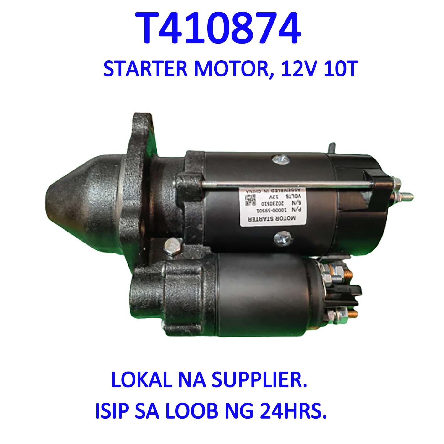 T410874 , Starter Motor replacement for PERKINS, 12V 10T 3KW | Lazada PH