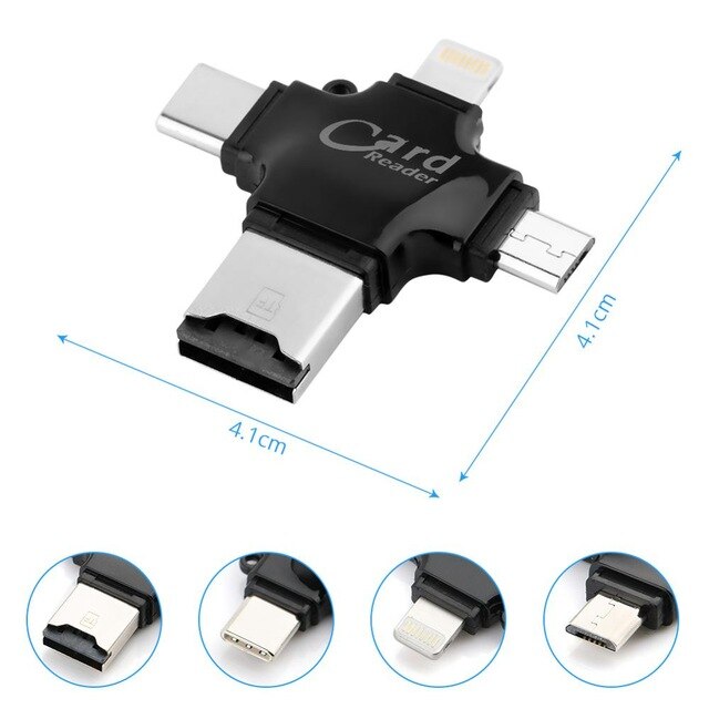 Type C Micro USB USB OTG Card Reader Universal OTG TF/SD for iPhone ...