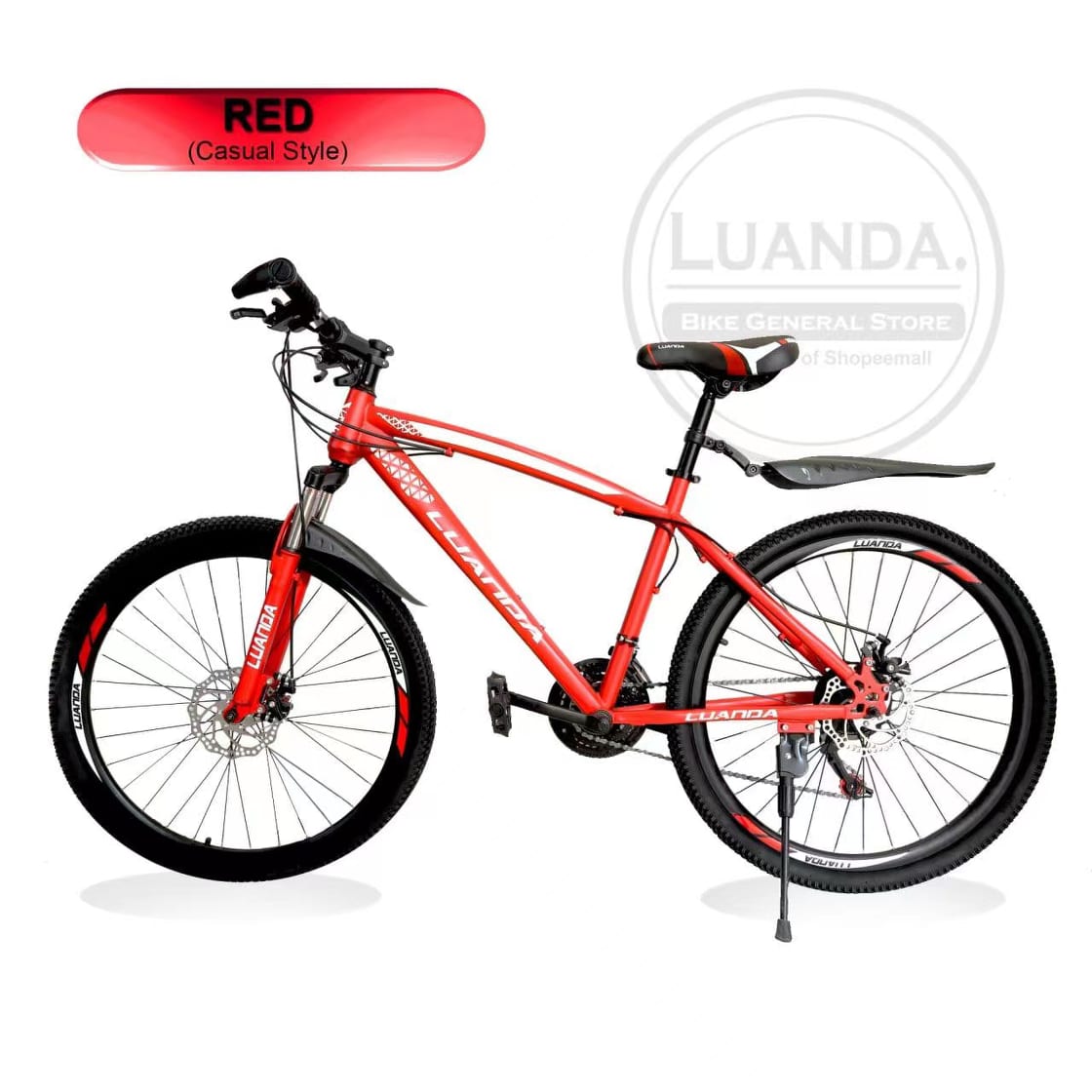 LUANDA Mountain Bike 26 Inch High Carbon Steel Adult Bicycles 3x7 Speed ...