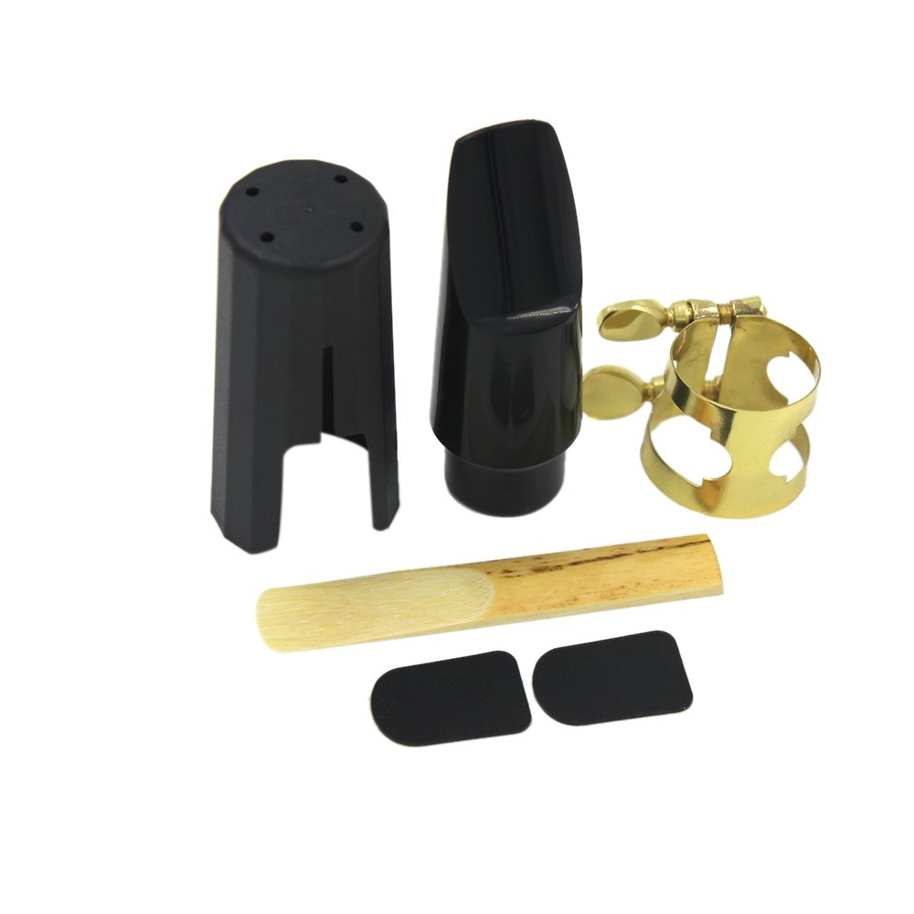 Soprano Sax Saxophone Mouthpiece Plastic with Cap Metal Buckle Reed ...