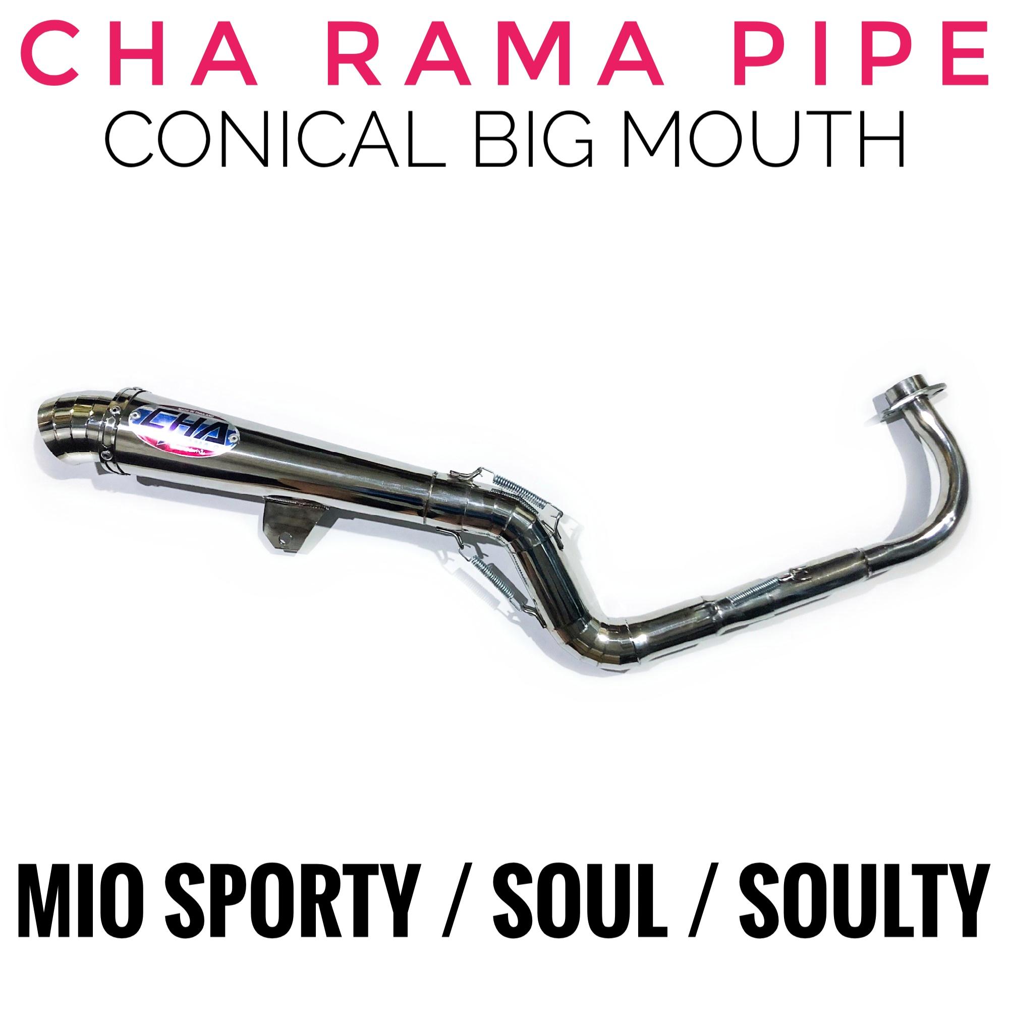 Cha Rama Conical Big Mouth Tip Motorcycle Exhaust Muffler for Mio ...