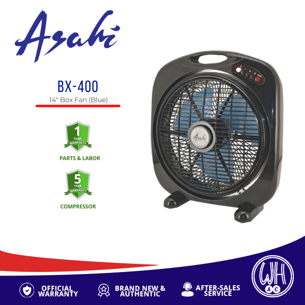 Asahi BX-400 14" Box Fan (Blue) | Lazada PH
