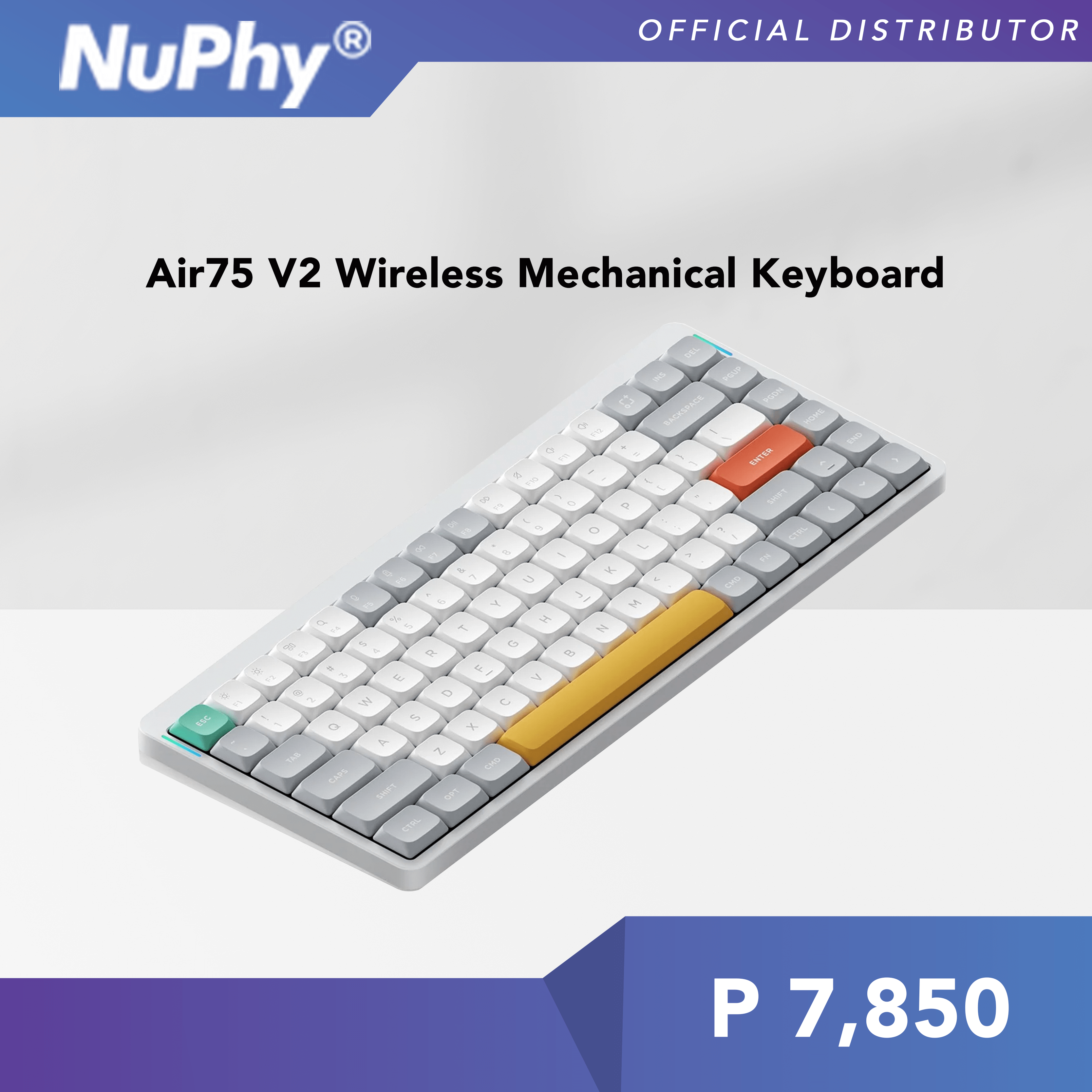 NuPhy® NuPhy Air75 V2 QMK/VIA Wireless Mechanical Keyboard | Lazada PH