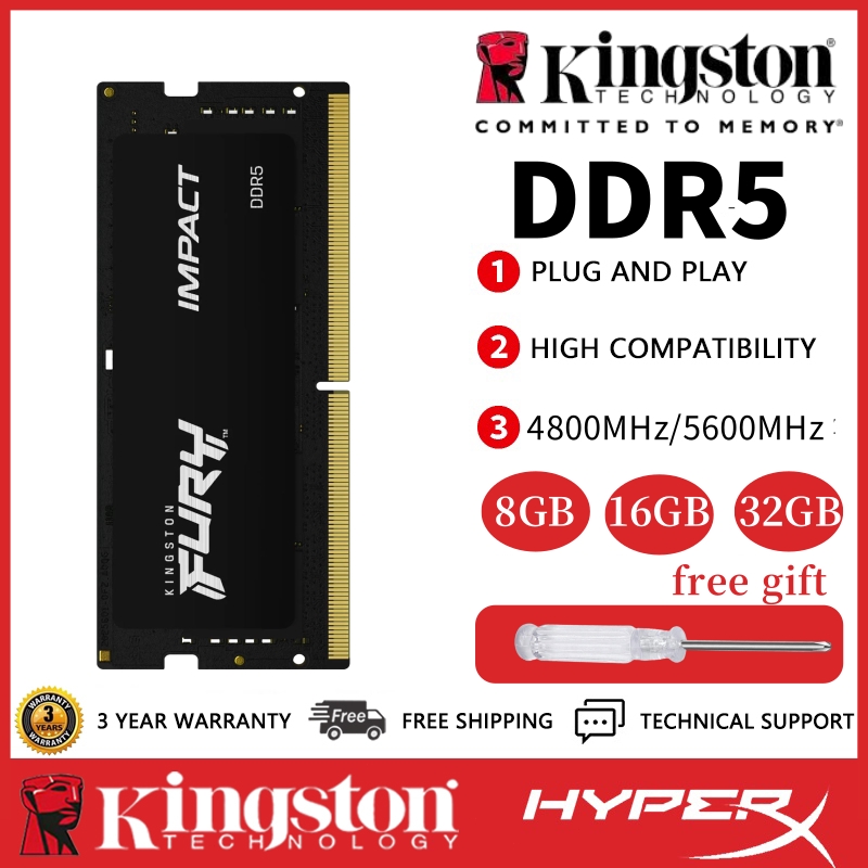 [Local Stock] Kingston FURY IMPACT DDR5 RAM Laptop SODIMM 4800/5600Mhz 1.1V Gaming RAM Notebook ...