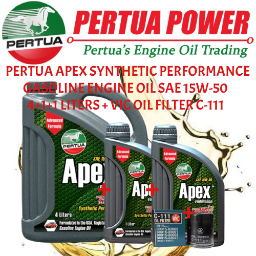 Pertua Apex Endurance Gasoline Engine Oil SAE 15W-50 Synthetic ...