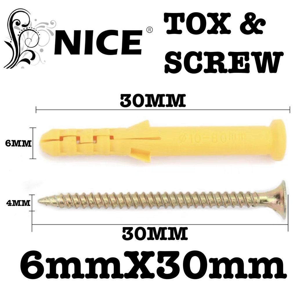 1SET/PACK Tox With screw size:(6#50set,8#50set,10#50set) | Lazada PH