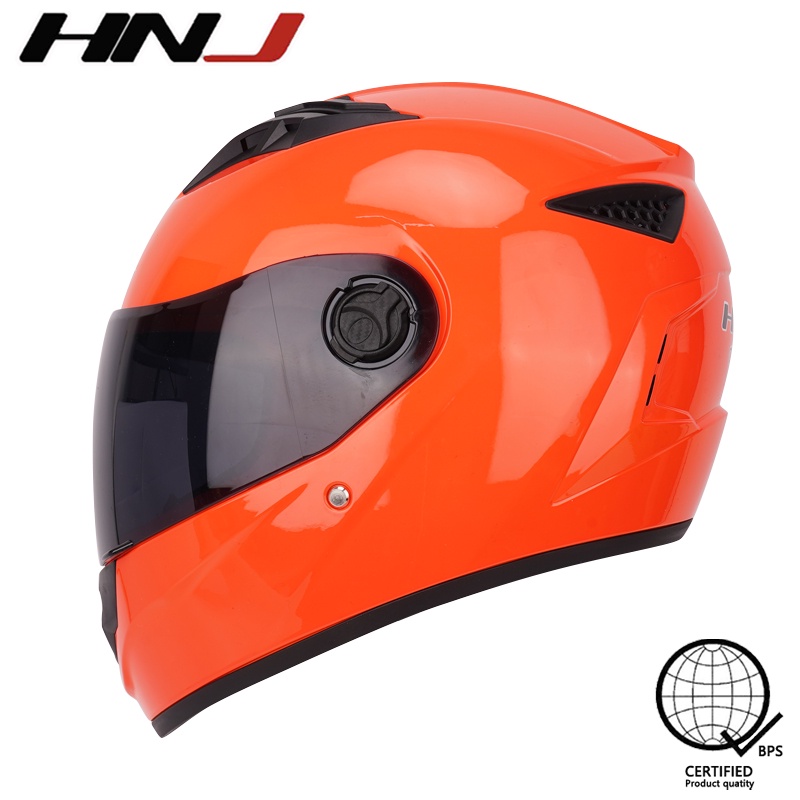 HNJ 855 Plain Motorcycle Helmets Full Face Motor Helmet Single Visor ...
