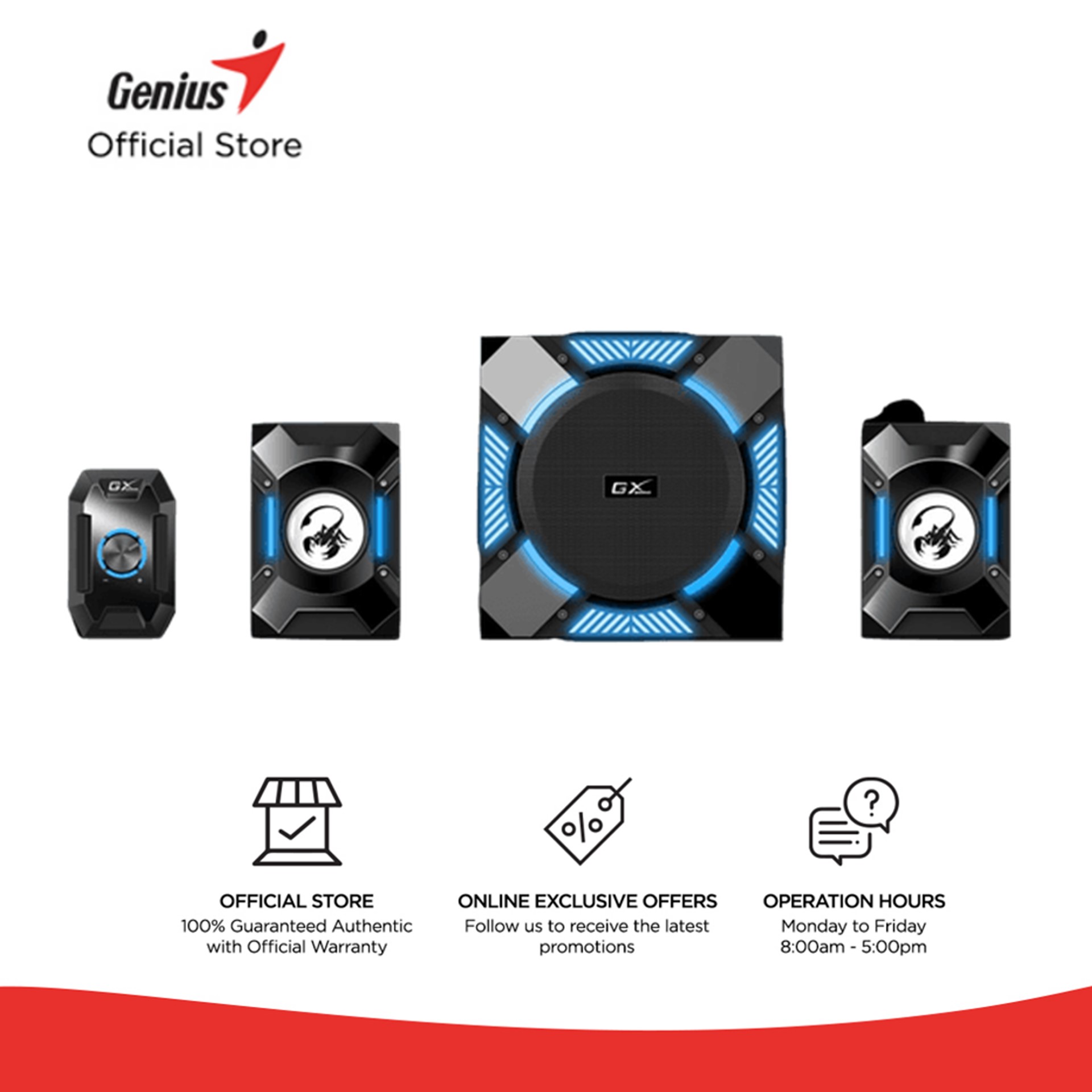 Genius SW-G2.1 1200,EU,100-240V Gaming Speaker system | Lazada PH
