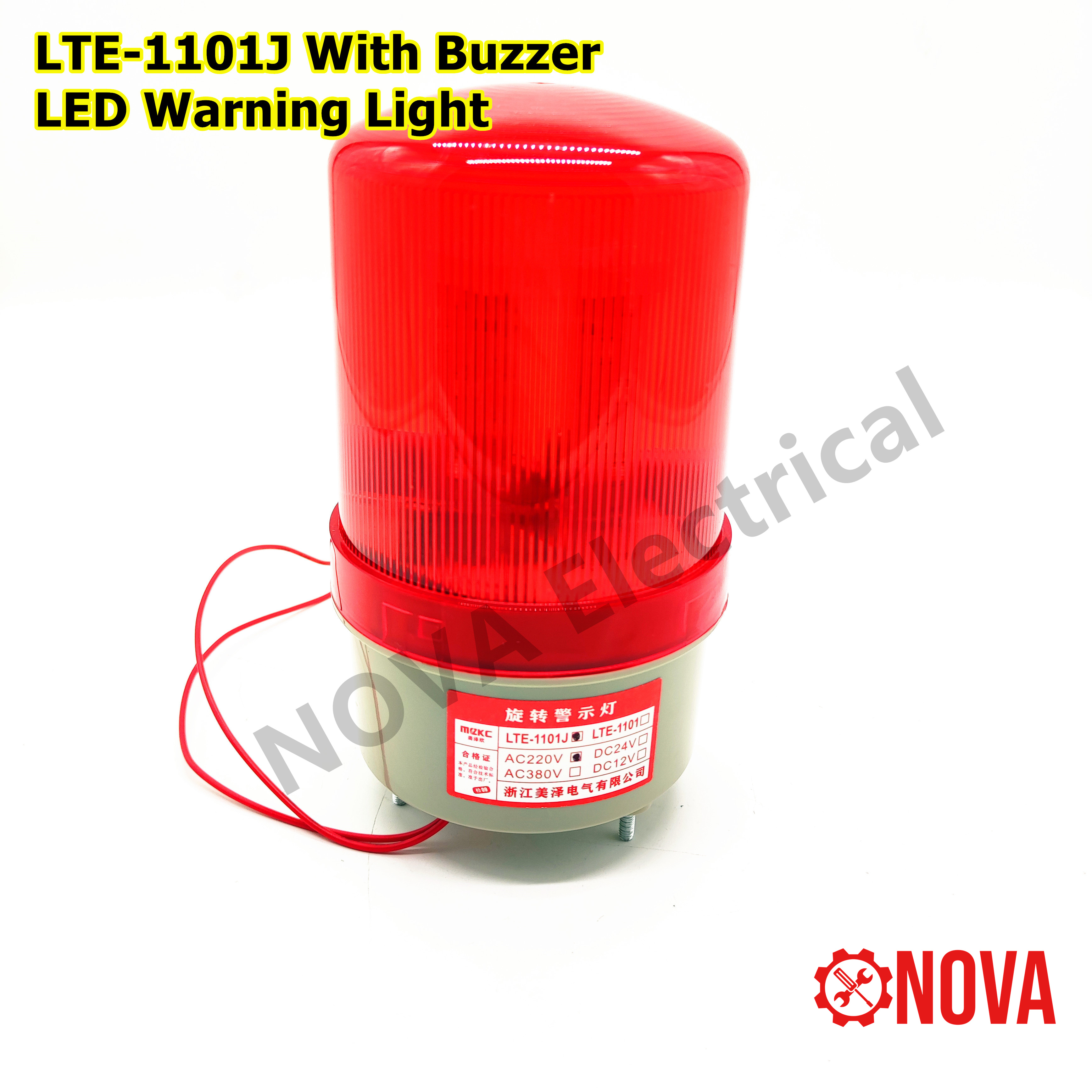 LED Rotary Light Warning Light LTE-1101J With Buzzer 220VAC 12VDC 24VDC ...