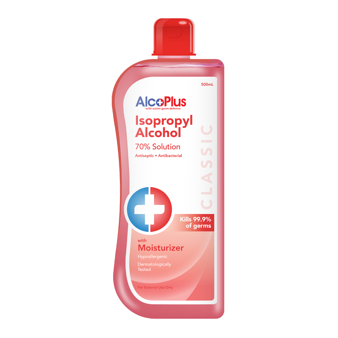 AlcoPlus 70% Isopropyl Alcohol Classic with Moisturizer 500ml | Lazada PH