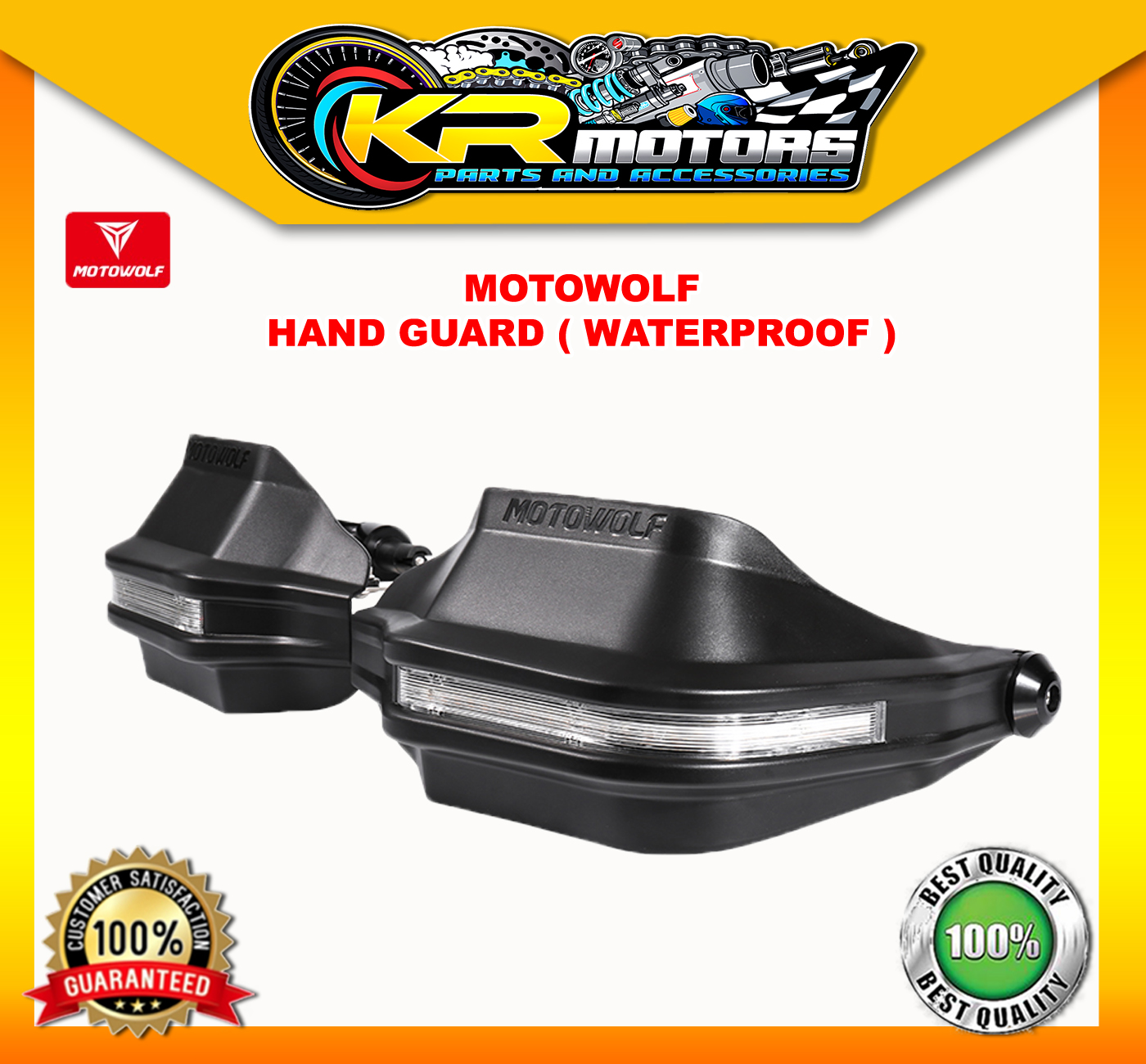 Motowolf Brake Lever Hand Guard V1 with LED Signal Light & V2 Hand ...