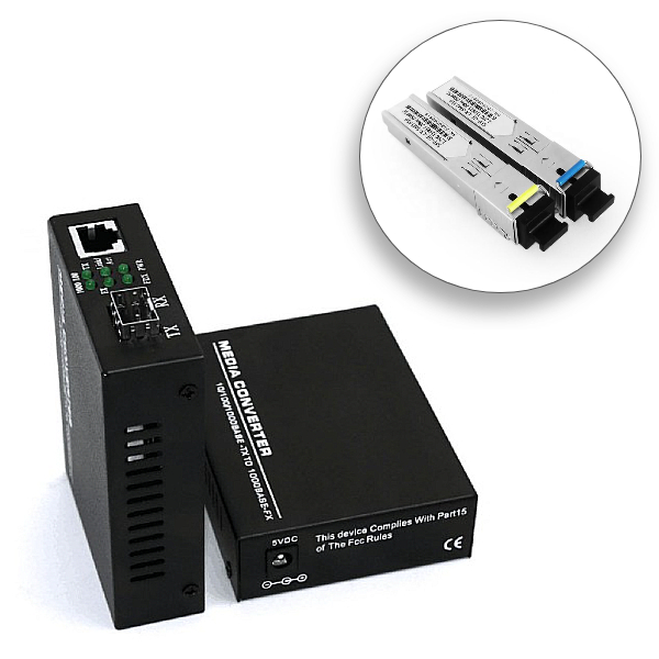 Allan Gigabit Media Converter SFP Transceiver Module 1000Mbps Fast ...