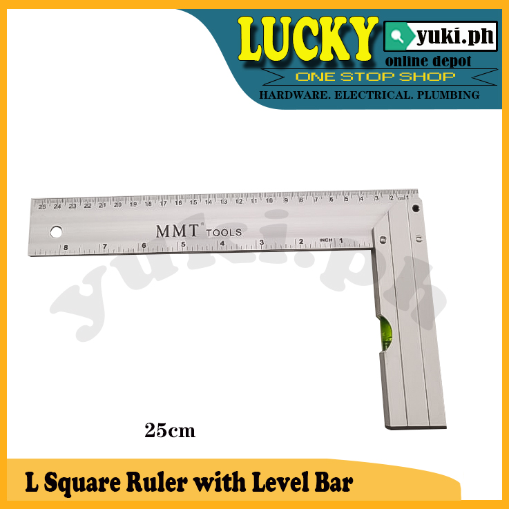 ALUMINUM SQUALA L-SQUARE ANGLE RULER MEASURING TOOLS ( 20cm/25cm/30cm ...