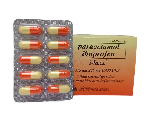 Paracetamol Ibuprofen Combination i-Laxx Pain Fever Flu Capsule ...
