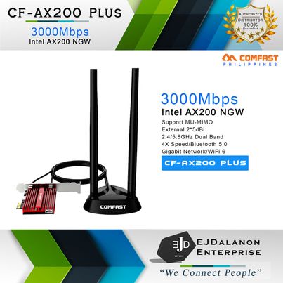 Comfast CF-AX200 Plus 3000Mbps PCIE wireless adapter Wifi 6 Dual Band | Network Interface Card ...