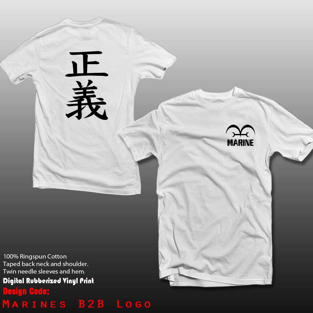 ANIME Marines B2B Logo Gifo Shirt | Lazada PH