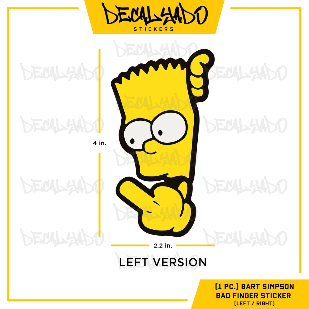 Bart Simpson Motorcycle Stickers | Reviewmotors.co