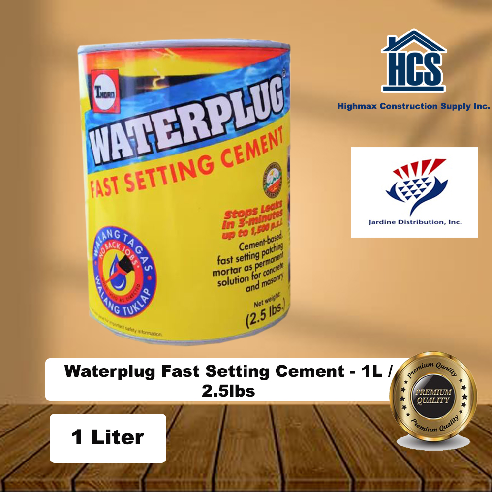 JARDINE Thoro Waterplug Fast Setting Cement - 1L / 2.5lbs | Lazada PH