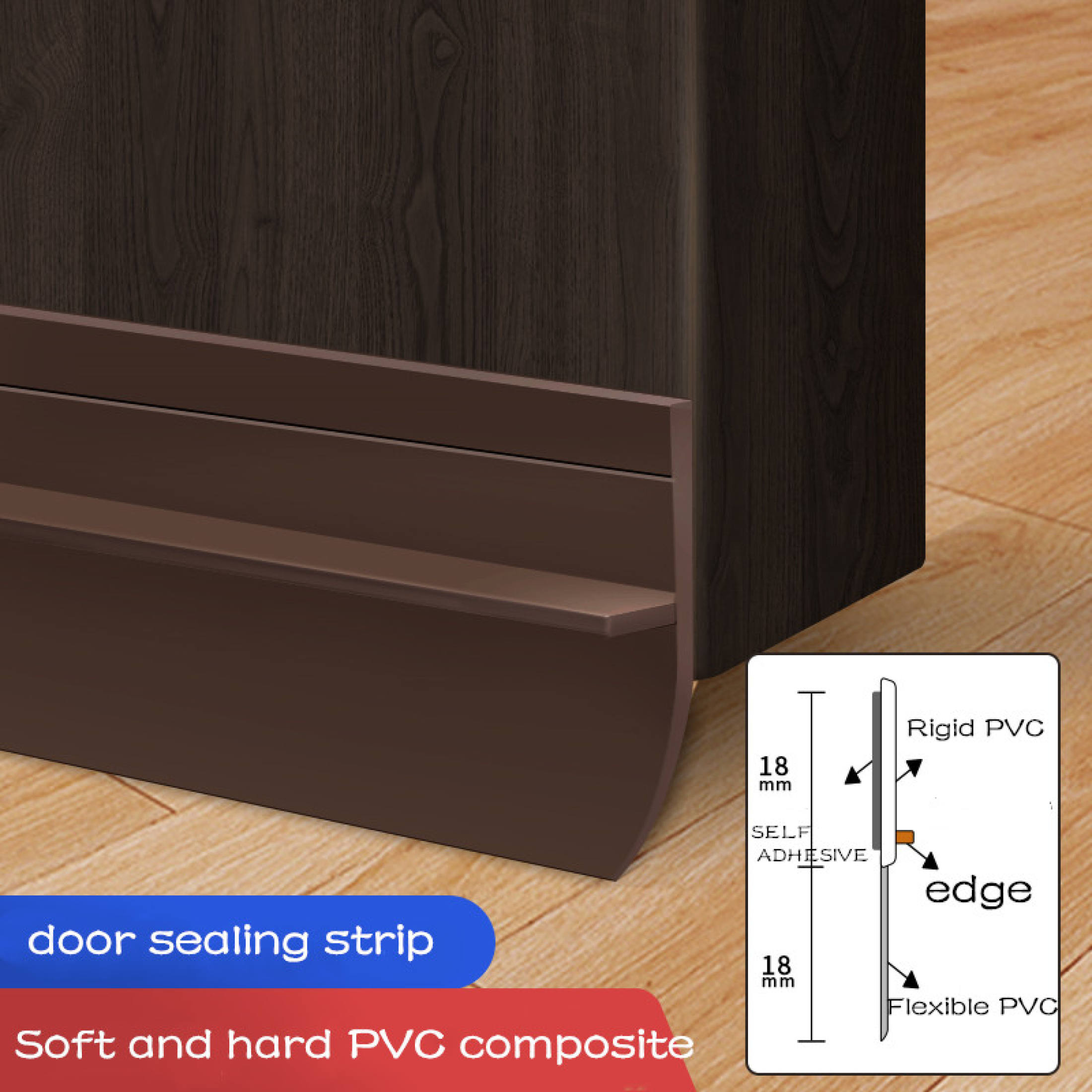 Rubber Seal Strip Silicone Door Draft Bottom Stopper under Door Draft ...