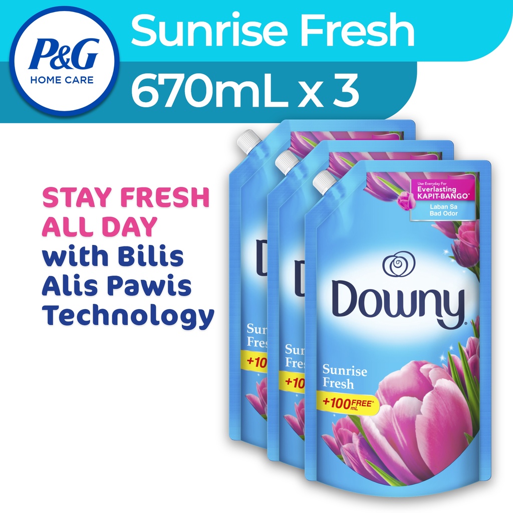 Downy Fabric Conditioner Sunrise Fresh 670mL x 3 Refill | Lazada PH
