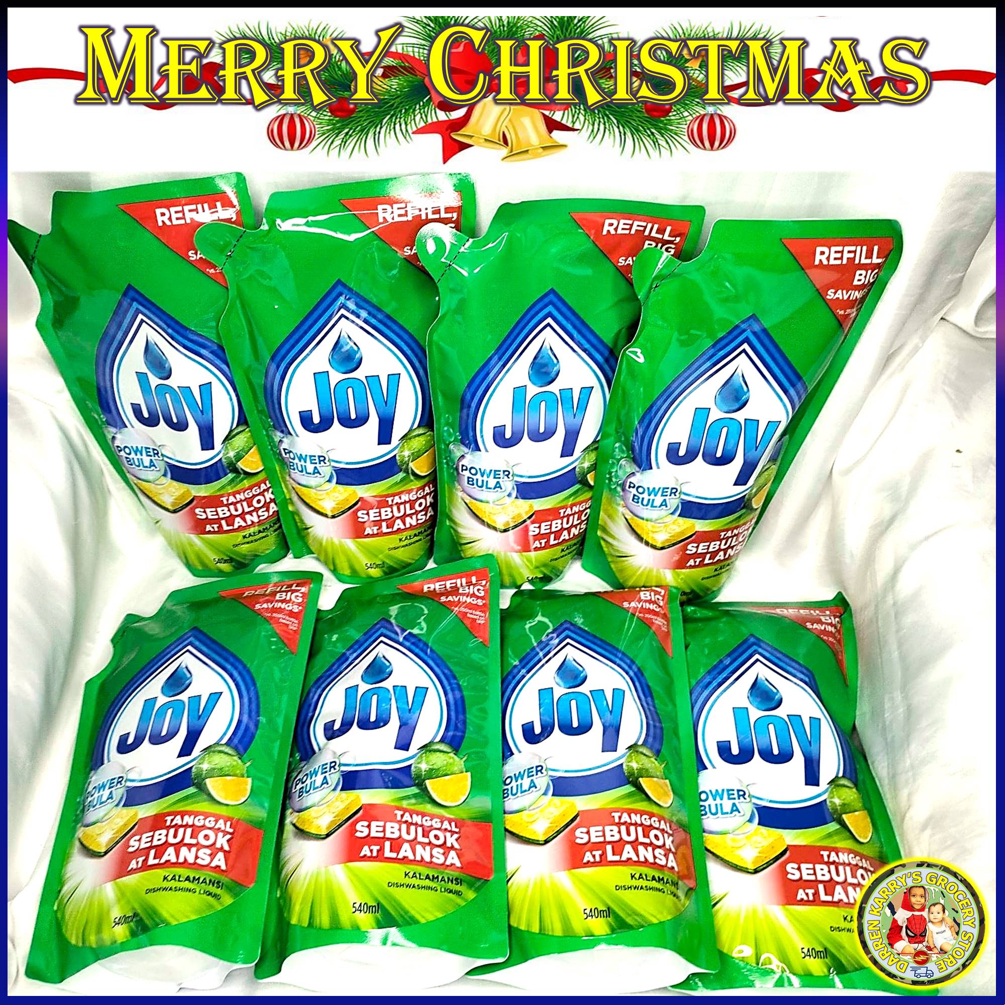 Merry Christmas Package ** Joy Kalamansi Dishwashing Liquid 540ml x ...