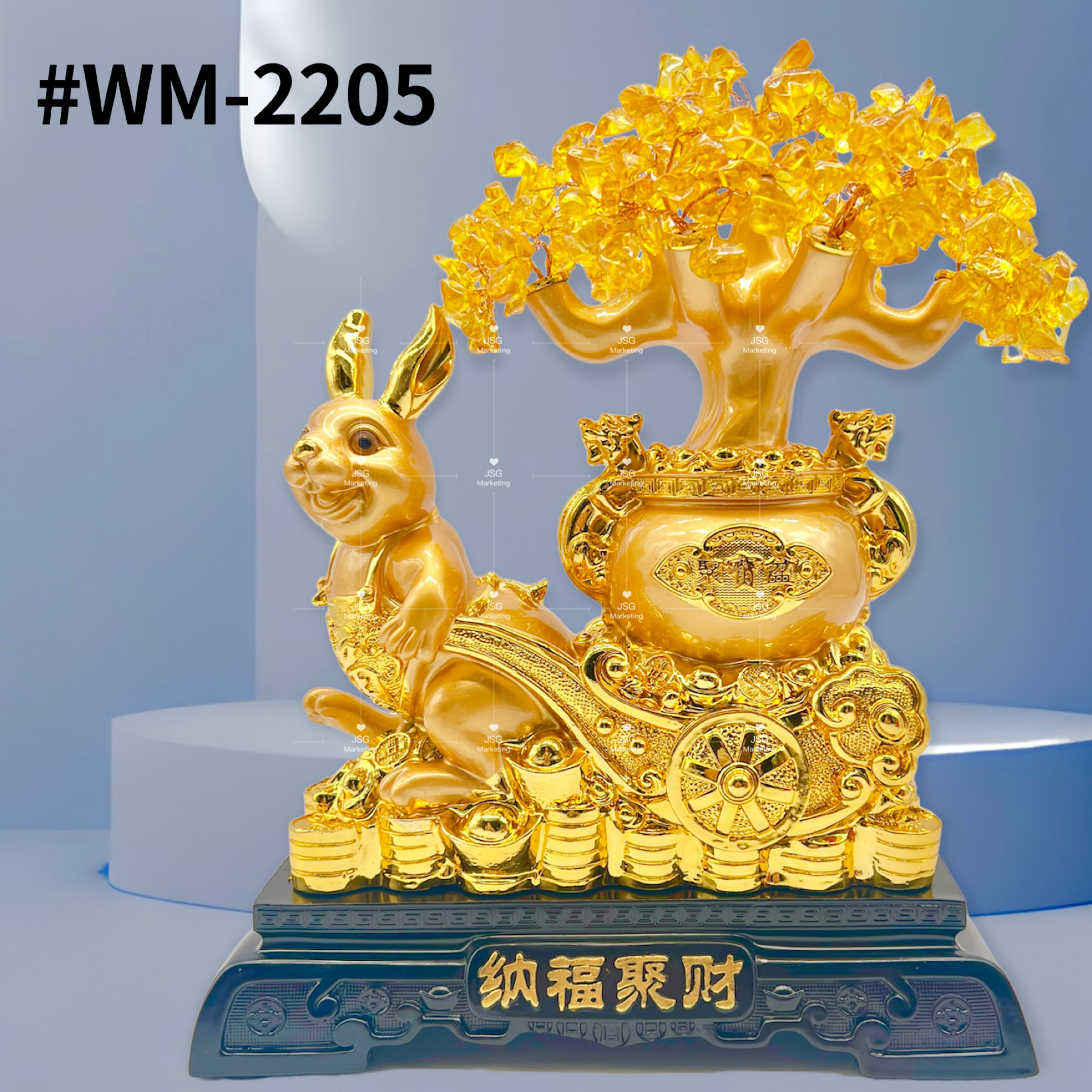 Feng Shui 2023 White Rabbit With Pechay Resin Table Top Decor ...