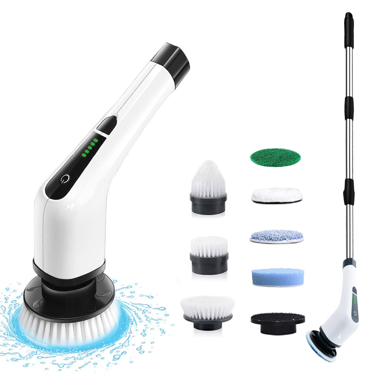 Rechargeable Electric Spin Hurricane Scrubber 7 In 1 Cleaning Brush Tub ...