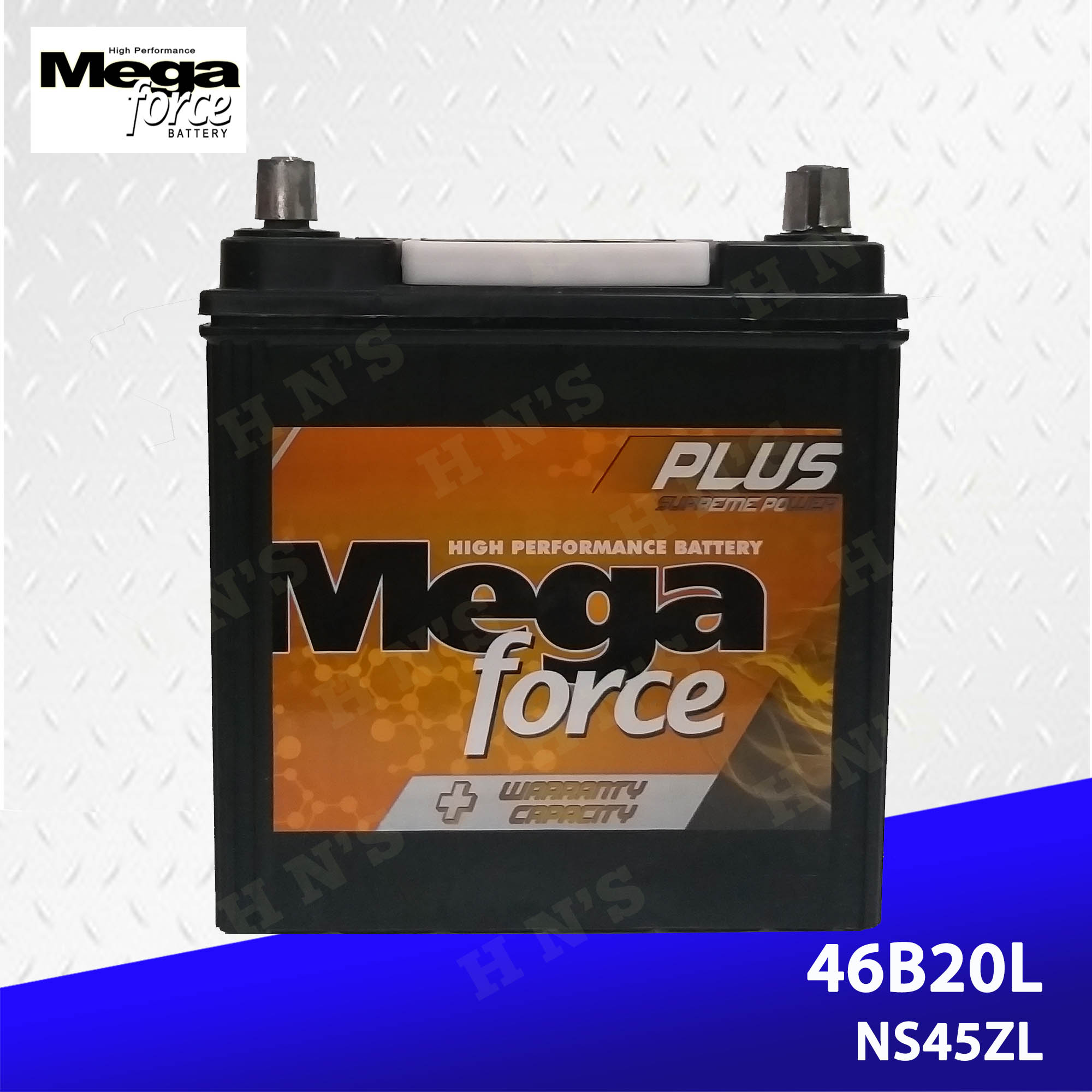 Mega Force Plus 46B20L ( NS40 ) (46AMPS) Premium Maintenance Free ...