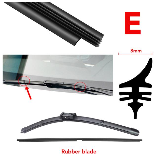1PCS Car Wiper Blade Insert Natural Rubber Strip for BMW E46 E90 Audi ...