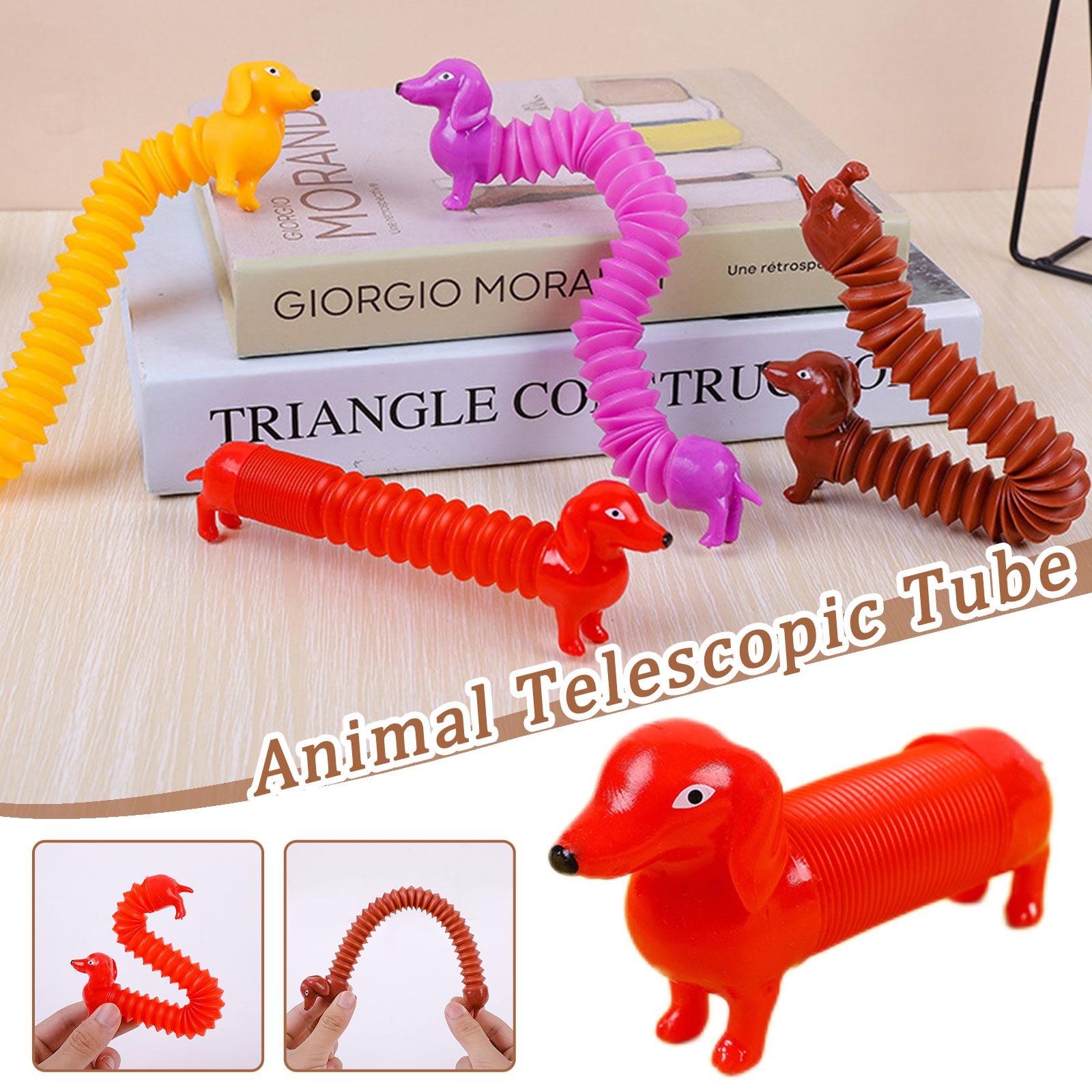 (Random Color) Animal Telescopic Tube Puzzle Decompression Educational ...