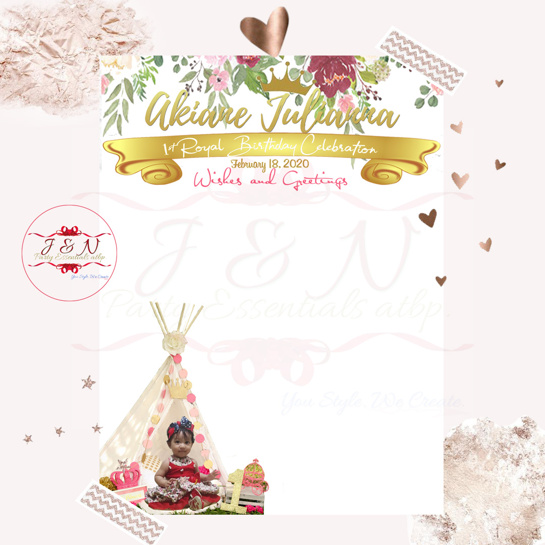 18x24in Princess Floral Themed Personalized Dedication Baptismal ...