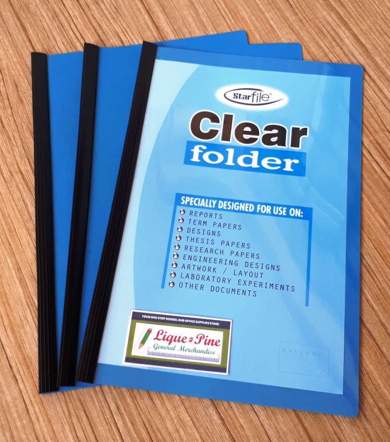 (LIQUE-PINE) 5 PCS STARFILE DEEP COLOR CLEAR FOLDER W/ SLIDER - LONG ...