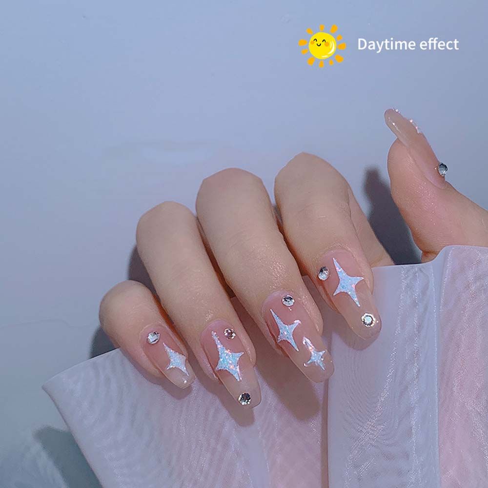 WEANBU ญี่ปุ่นเรืองแสงในที่มืดแฟลชเสน่ห์ทำเล็บมือ DIY ตกแต่งเล็บน้ำตาลผงเล็บผงแวววาว - weanbu ...