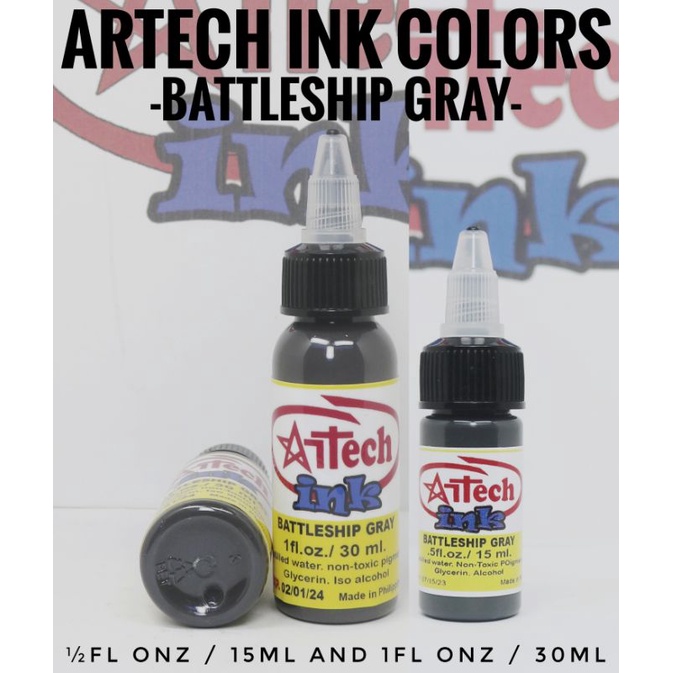 ARTECH INK COLOR BATTLESHIP GRAY (Originally Filipino Made Tattoo Inks ...