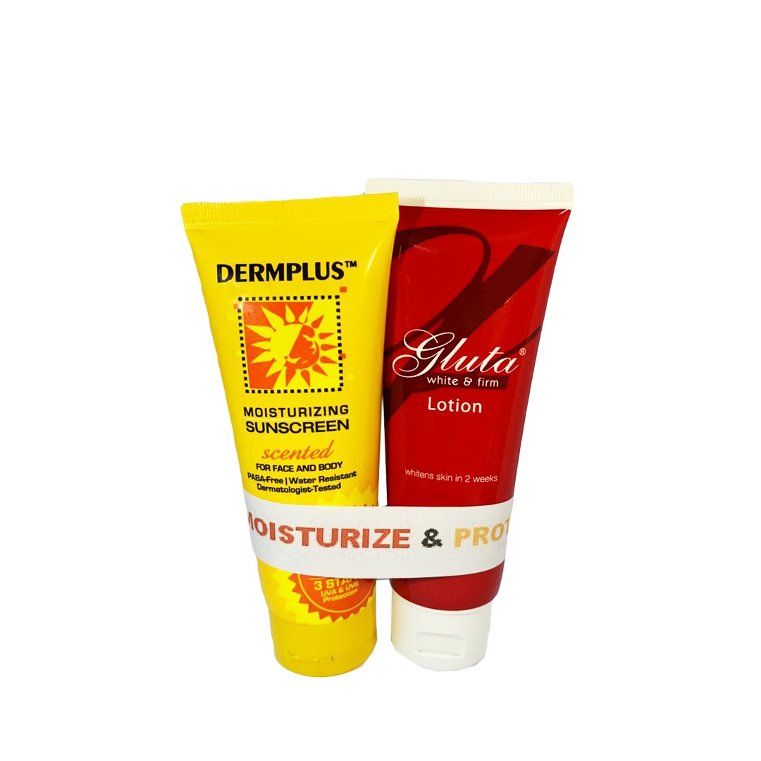 BUNDLE 1 (Dermplus SPF 35 100mL Scented 2023 expiry & Gluta W&F Lotion ...