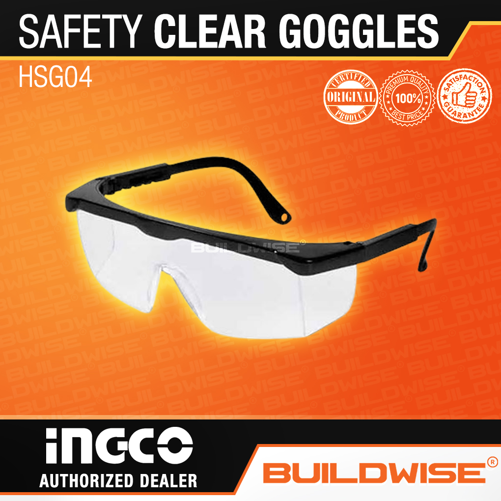 Ingco Safety Clear Goggles HSG04「BUILDWISE®」 *NEW ARRIVAL* | Lazada PH