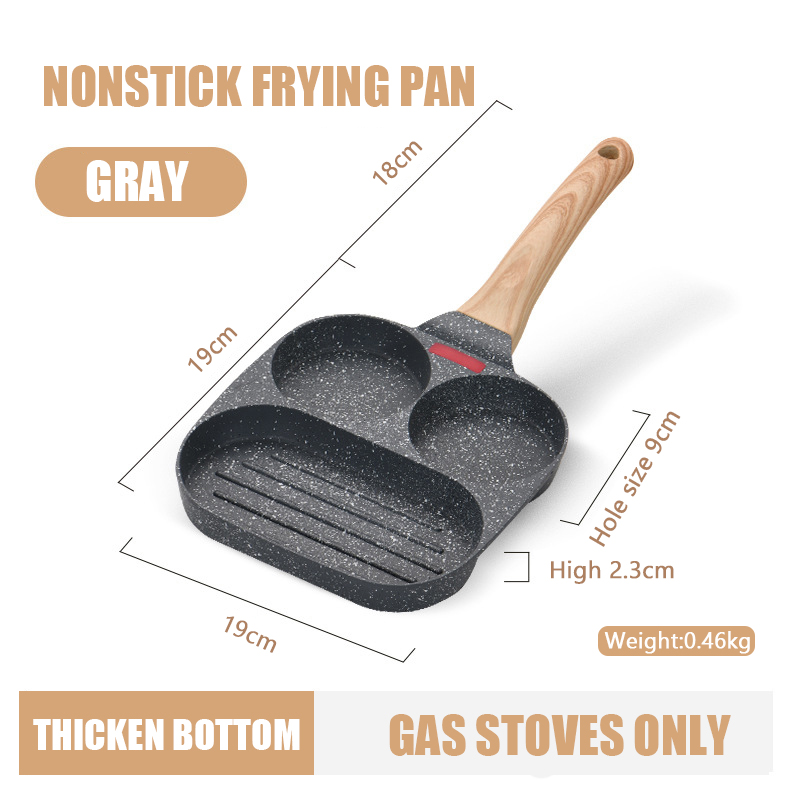 LaVie Nonstick Frying Pan Egg Burger& Steak 3in1 Multifunctional Kawali ...